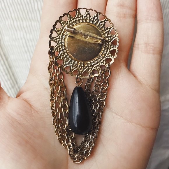 Vintage | Jewelry | Vintage Goth Filigree Brooch | Poshmark